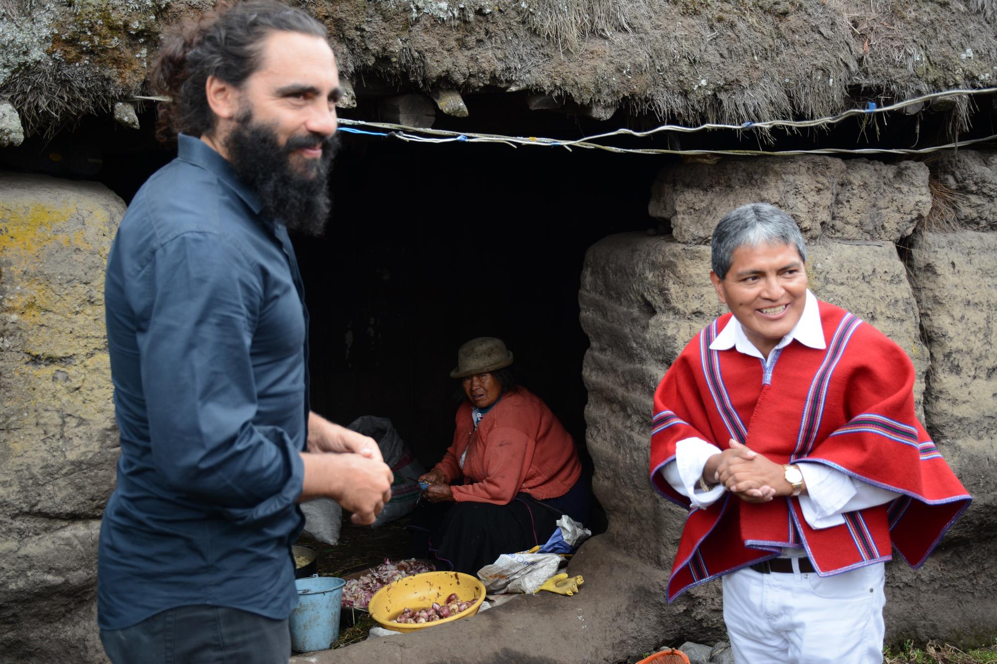 Sorín conoció la historia indígena de Pilahuín y Chibuleo en Tungurahua