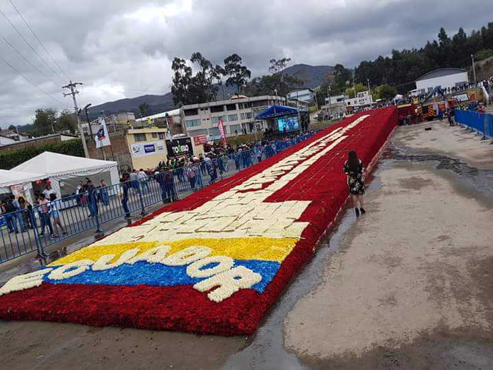 Tabacundo gana el Récord al arreglo floral más grande del mundo
