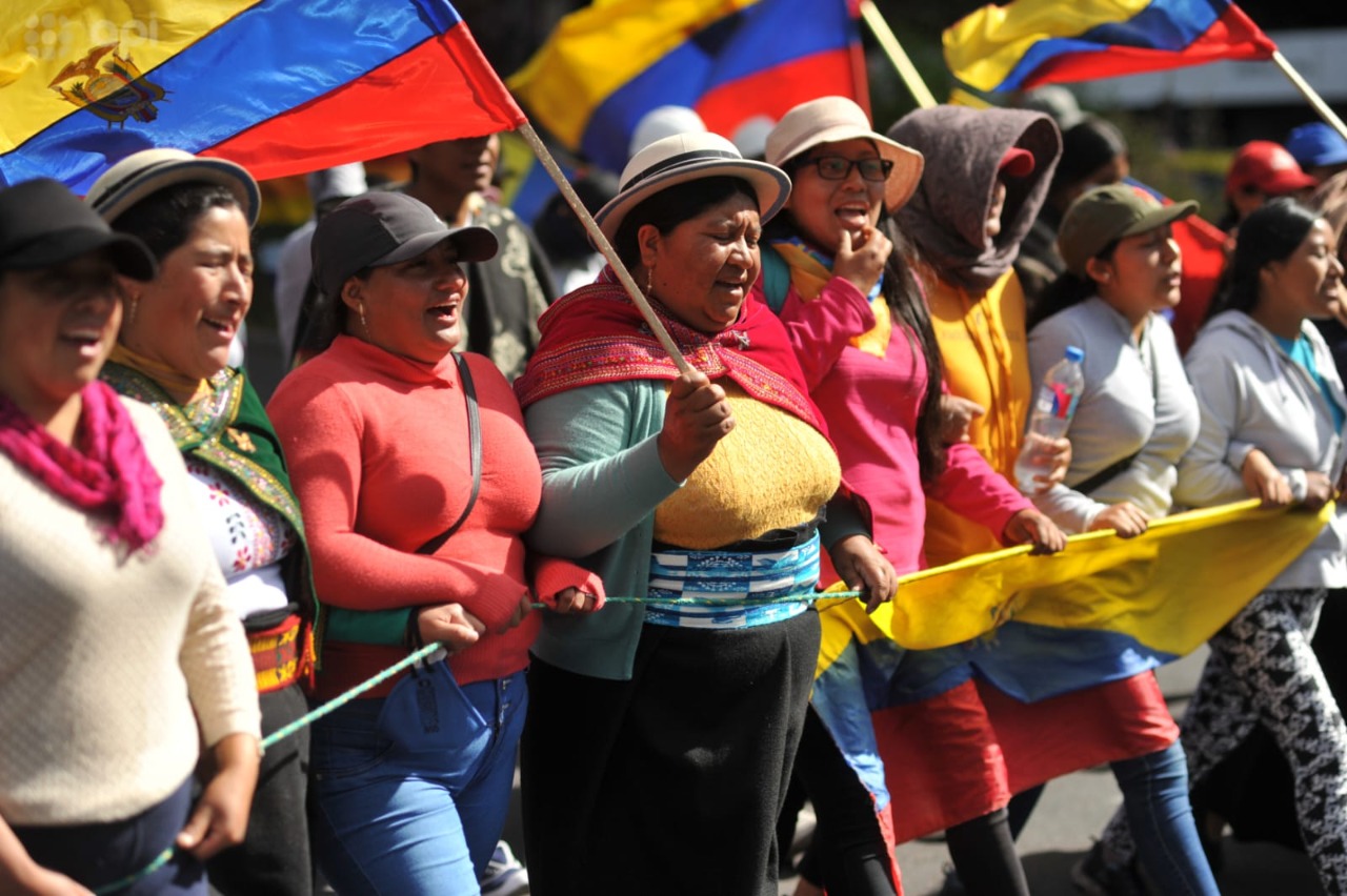 Mujeres indígenas desde las provincias de Bolívar y Cotopaxi llegaron a ...