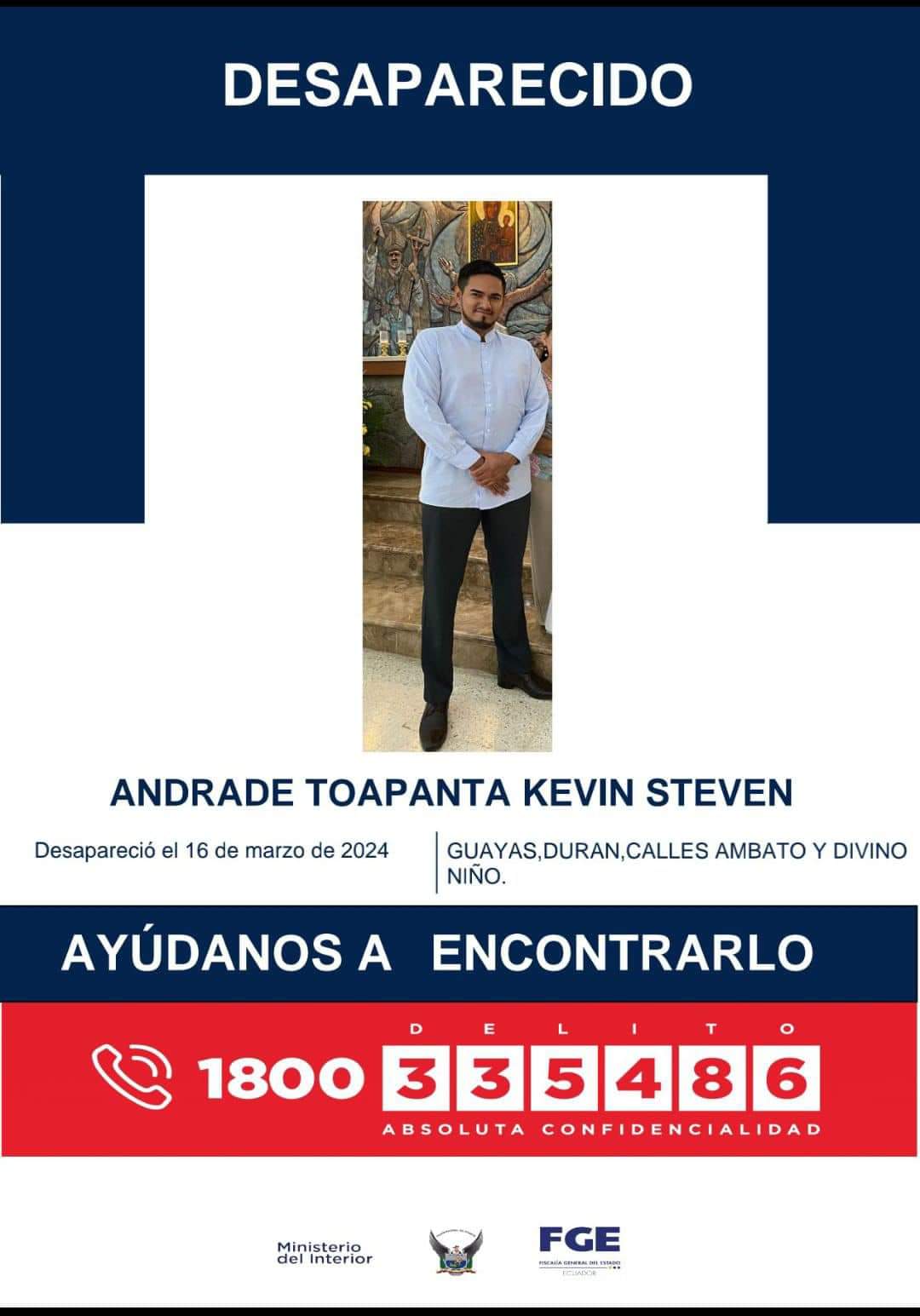 La búsqueda de Kevin Andrade terminó en la morgue de Guayaquil