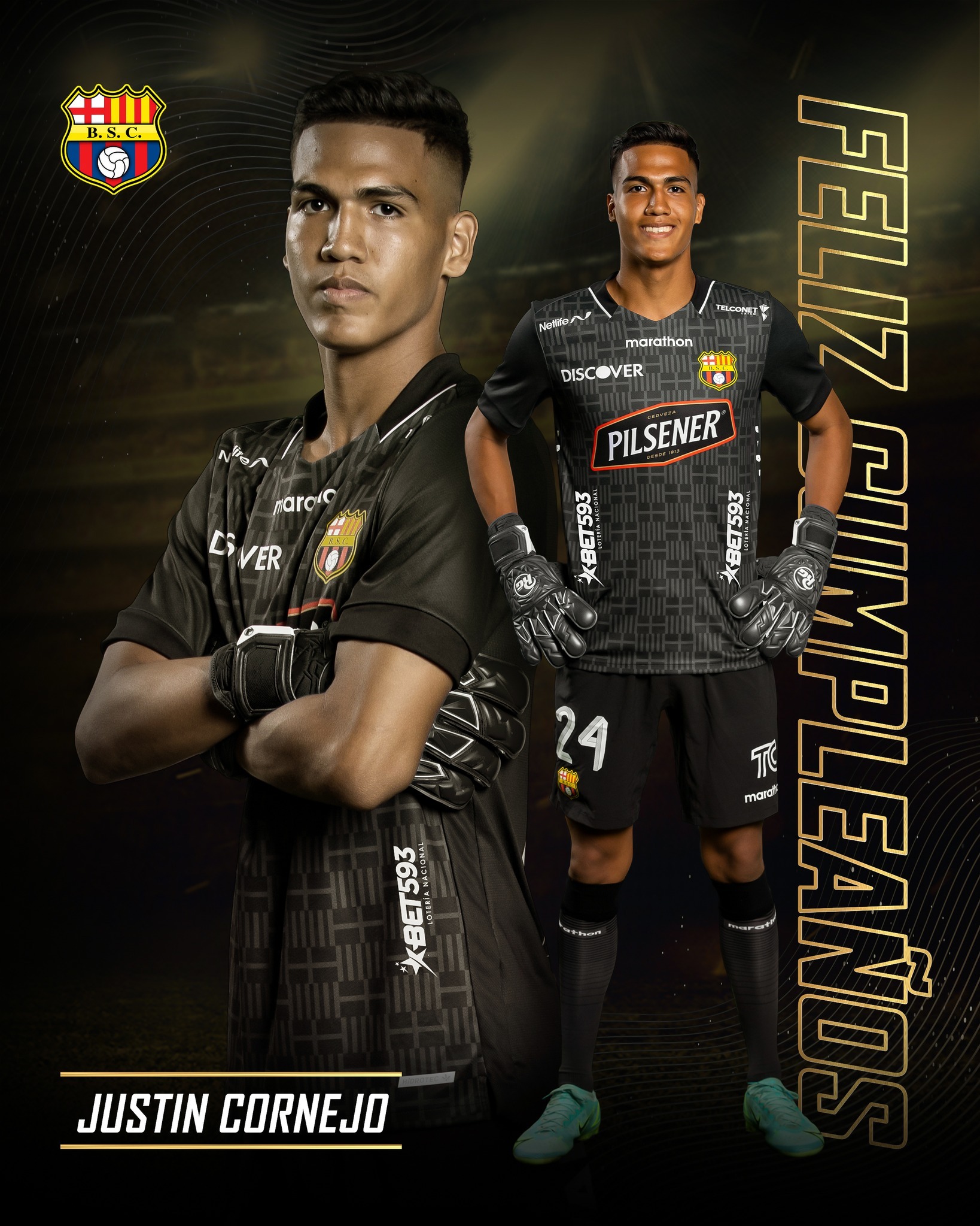 Justin Cornejo, el arquero de Barcelona que pasó por Emelec y conoció a ...