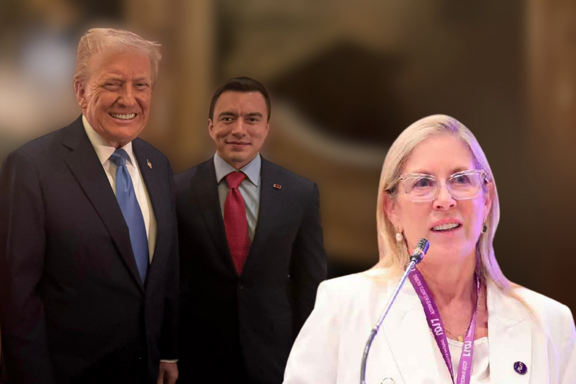¿Reunión de Trump y Noboa fue oficial? Esto dijo al respecto Annabella Azín